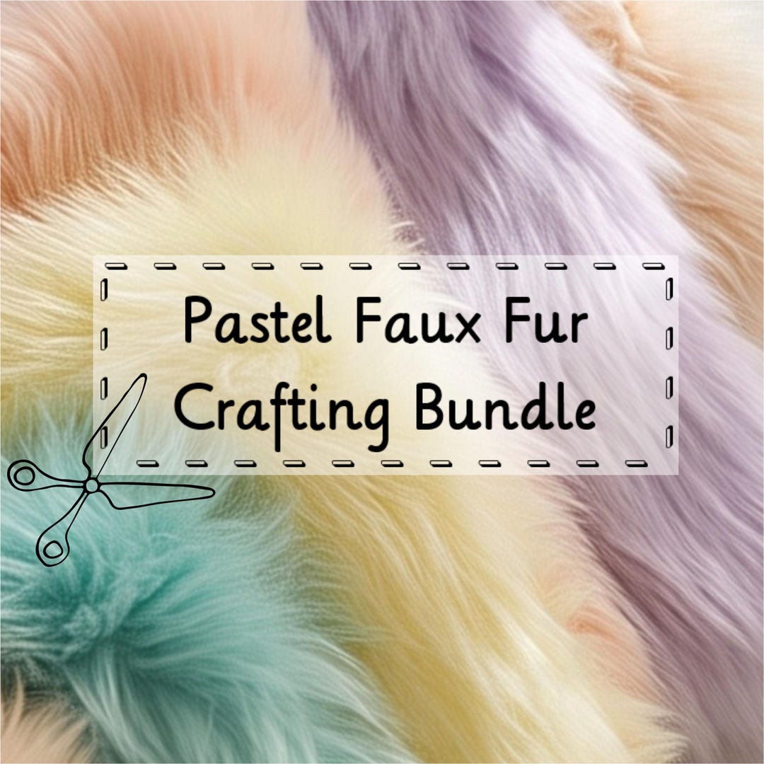 Pastel Color Furry Fabric Crafting Bundles Assorted Faux Fur, Smooth ...