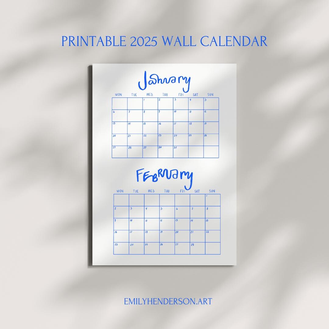Minimalist Printable 2025 Calendar for Home Decor – Instant Download ...