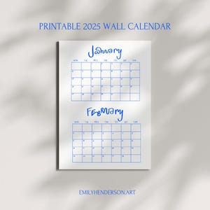 Minimalist Printable 2025 Calendar for Home Decor – Instant Download ...