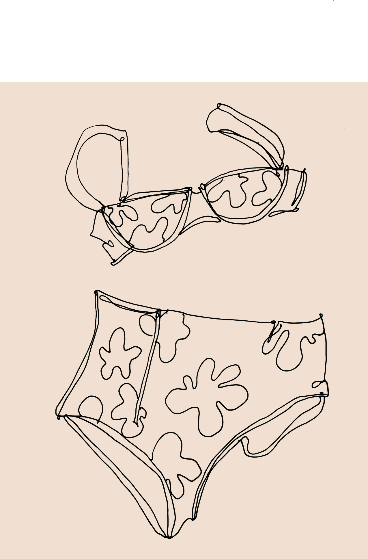 Summer Aesthetic Bikini Line Drawing Art Print - Etsy