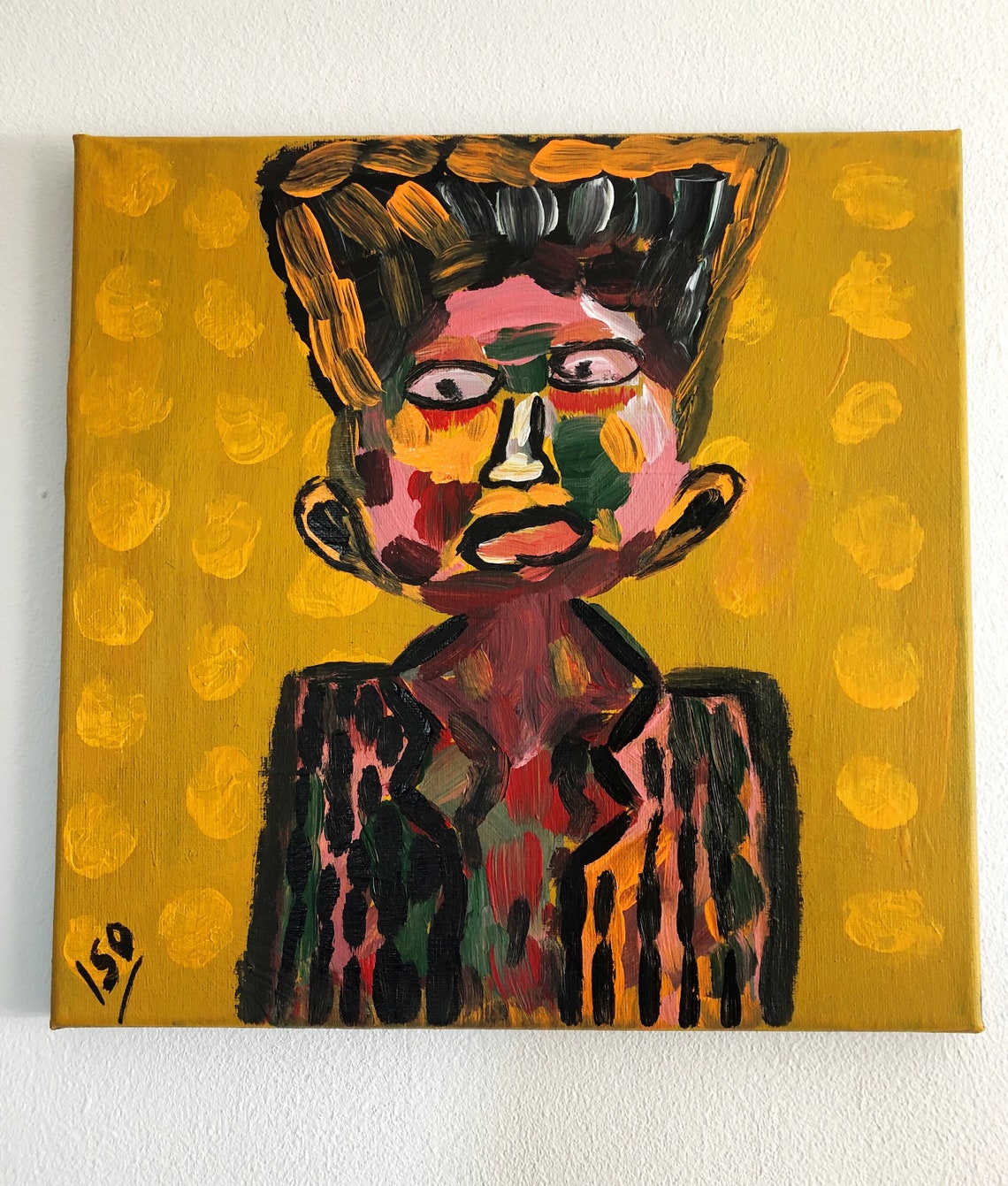 A Male Abstract Portrait Original Painting - Etsy