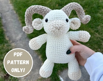 PATTERN: Reagan the Ram Crochet Ram Pattern Amigurumi Ram Pattern ...