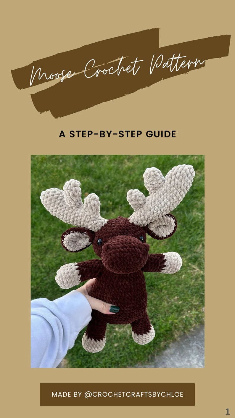 Moose Crochet Pattern - Etsy