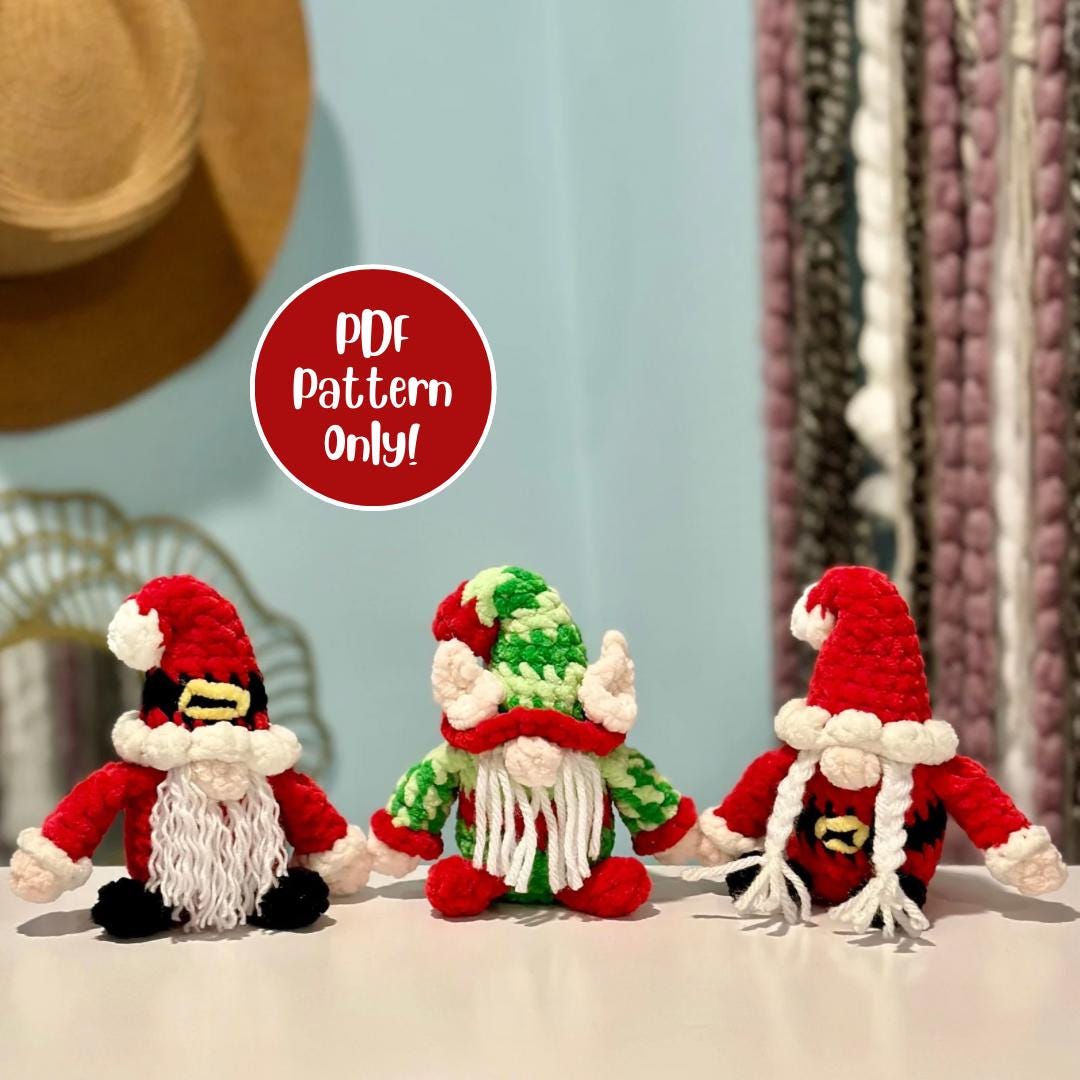 Mini Christmas Gnomes Crochet Pattern - Etsy
