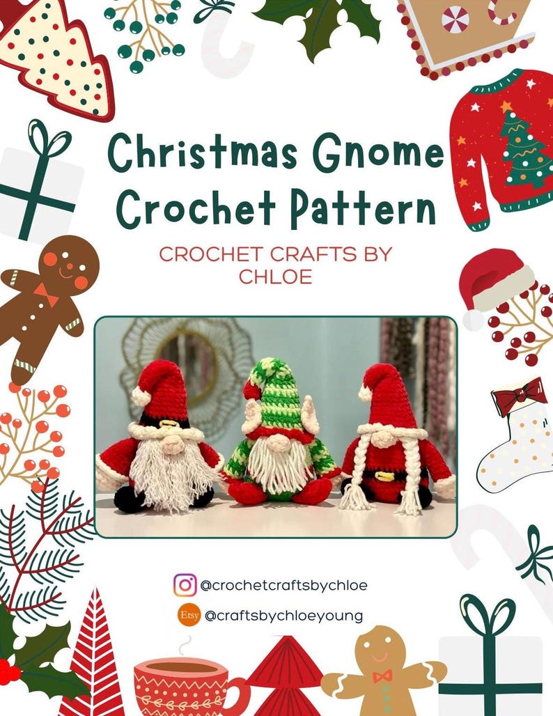 Christmas Gnomes Crochet Pattern - Etsy