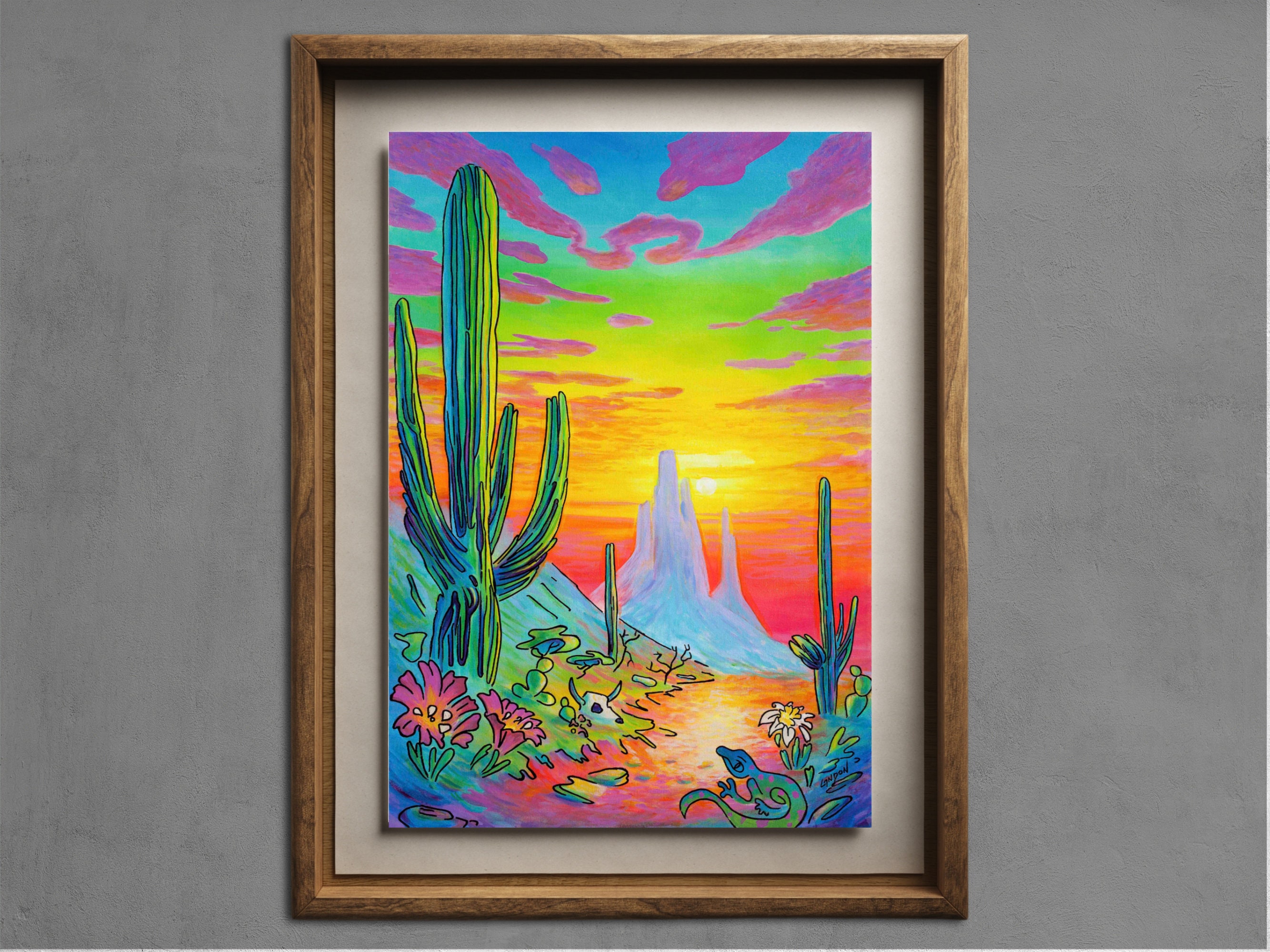 Colorfully Bold Canvas Print. Wall Art. Summer Desert. Artist John ...