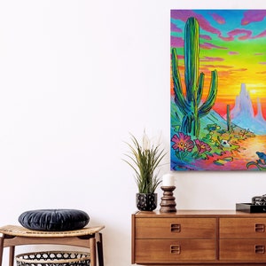 Colorfully Bold Canvas Print. Wall Art. Summer Desert. Artist John ...