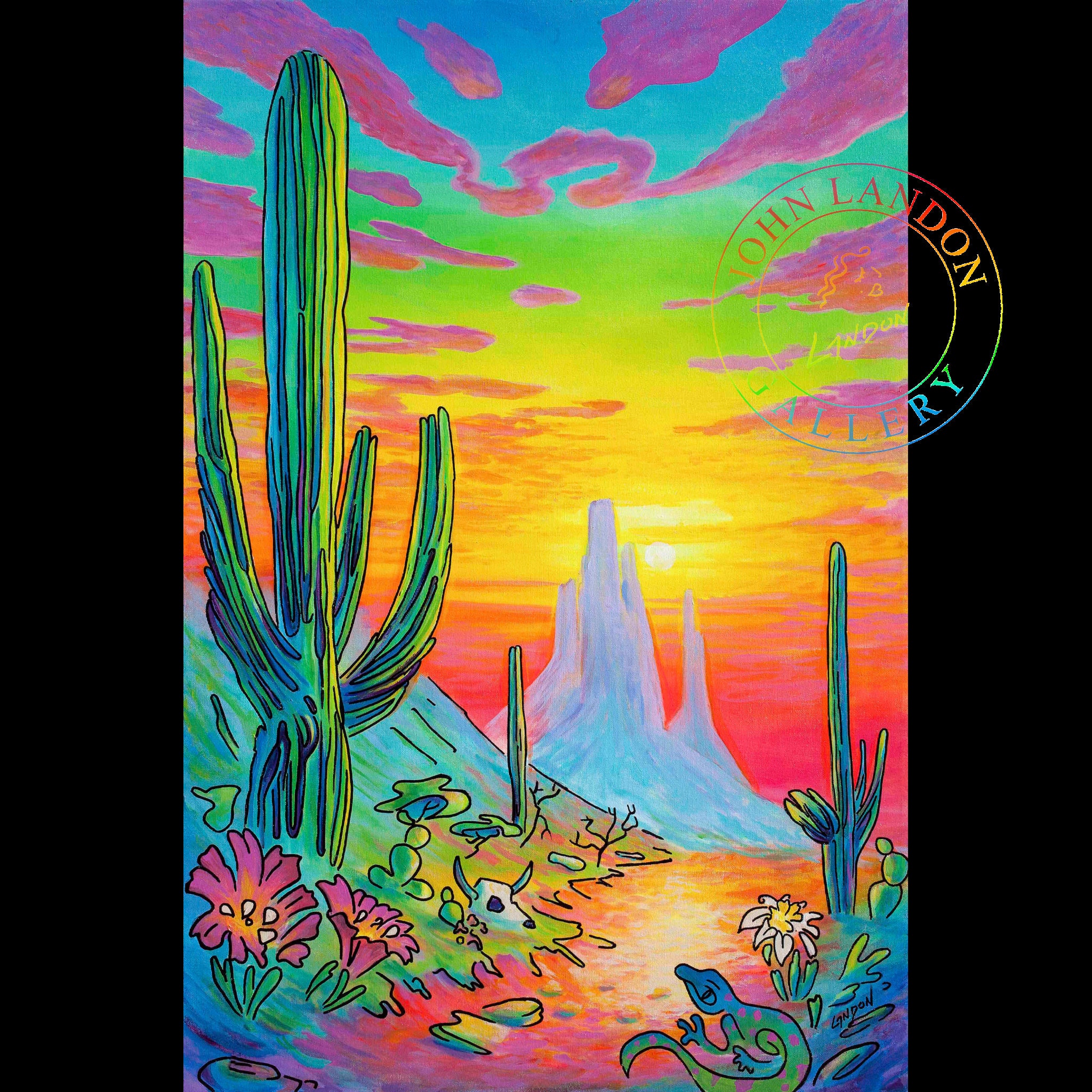 Colorfully Bold Canvas Print. Wall Art. Summer Desert. Artist John ...
