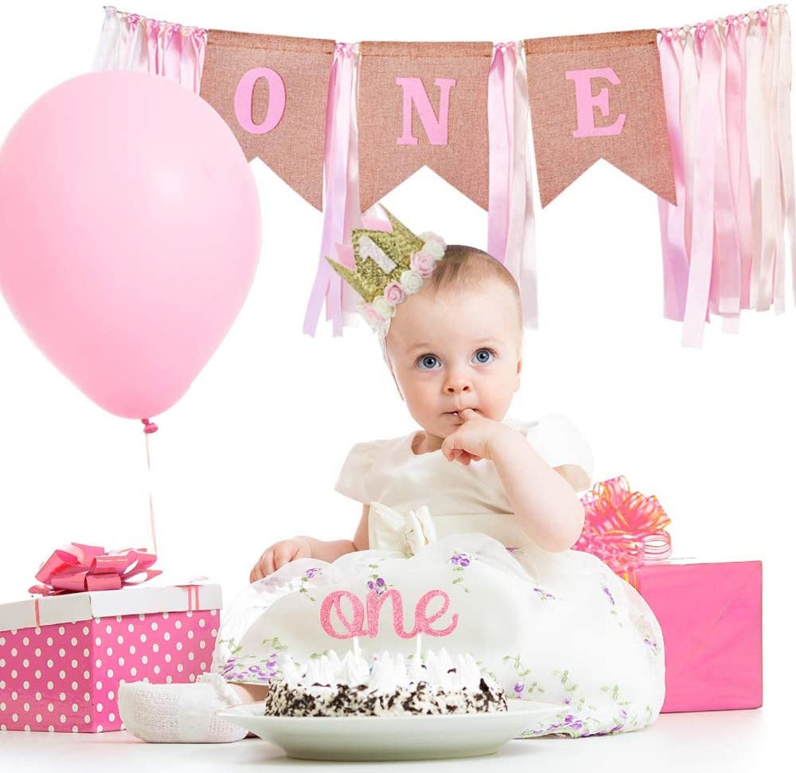 1st Birthday Decoration for Girl First Birthday Number 1 - Etsy