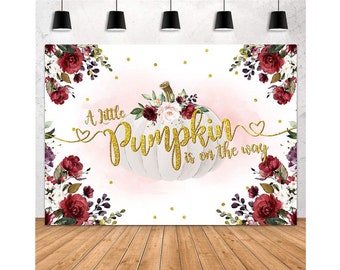 Baby Shower Little Pumpkin Backdrop - Etsy