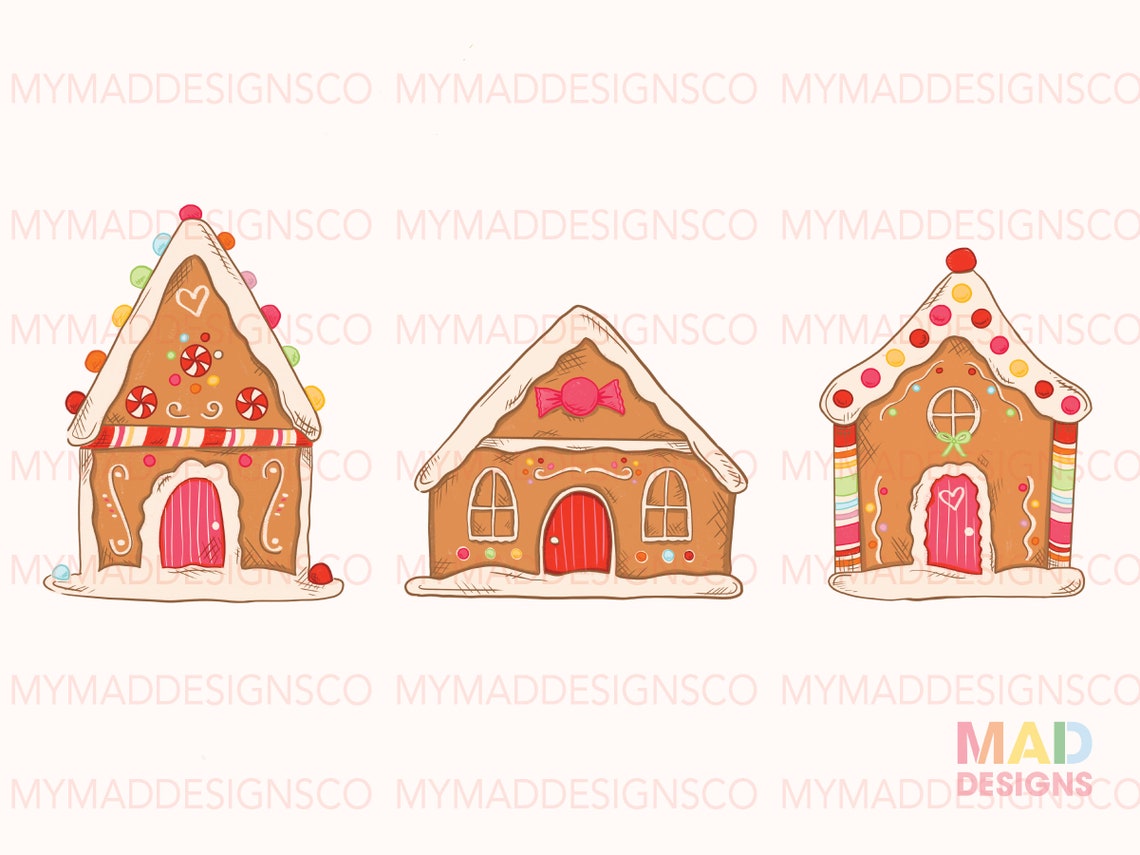 Gingerbread House Christmas PNG Digital Download, Christmas Graphic ...