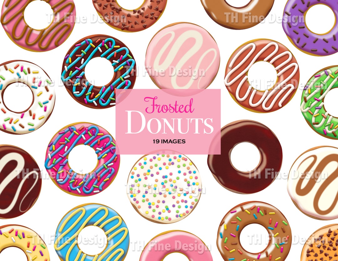 Donut Donuts Doughnut Clipart Clip Art Cute Digital Artwork PNG Instant ...