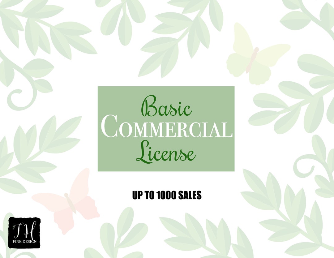 Basic Commercial License for Purchase With Clip Art for Sales up to ...