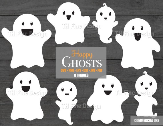 SVG Halloween Ghosts Ghost Clip Art Cute Cutting Files Files - Etsy