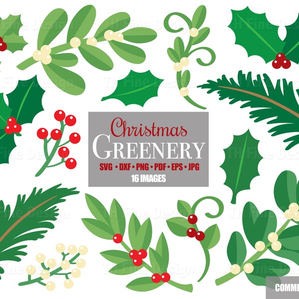 Holly and Mistletoe - Etsy