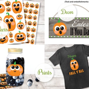 SVG Happy Halloween Pumpkin Jack-o-lanterns Clip Art Cute Pumpkins ...