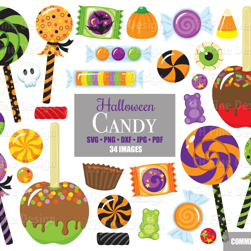 Halloween Food Clipart - Etsy
