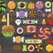 Halloween Candy Treats Clip Art Clipart Treat Sweets Candies Pumpkin ...