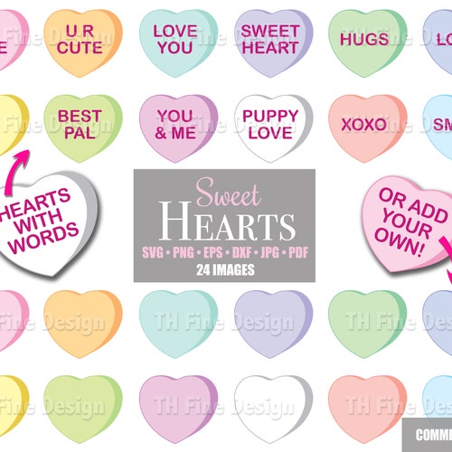 Heart Candy SVG Valentines Day SVG Files for Cricut - Etsy