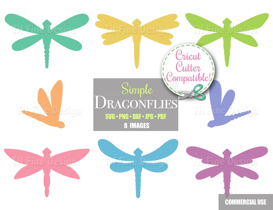 SVG Dragonfly Clip Art Dragonflies Clipart Download Cricut Cutter Cut ...