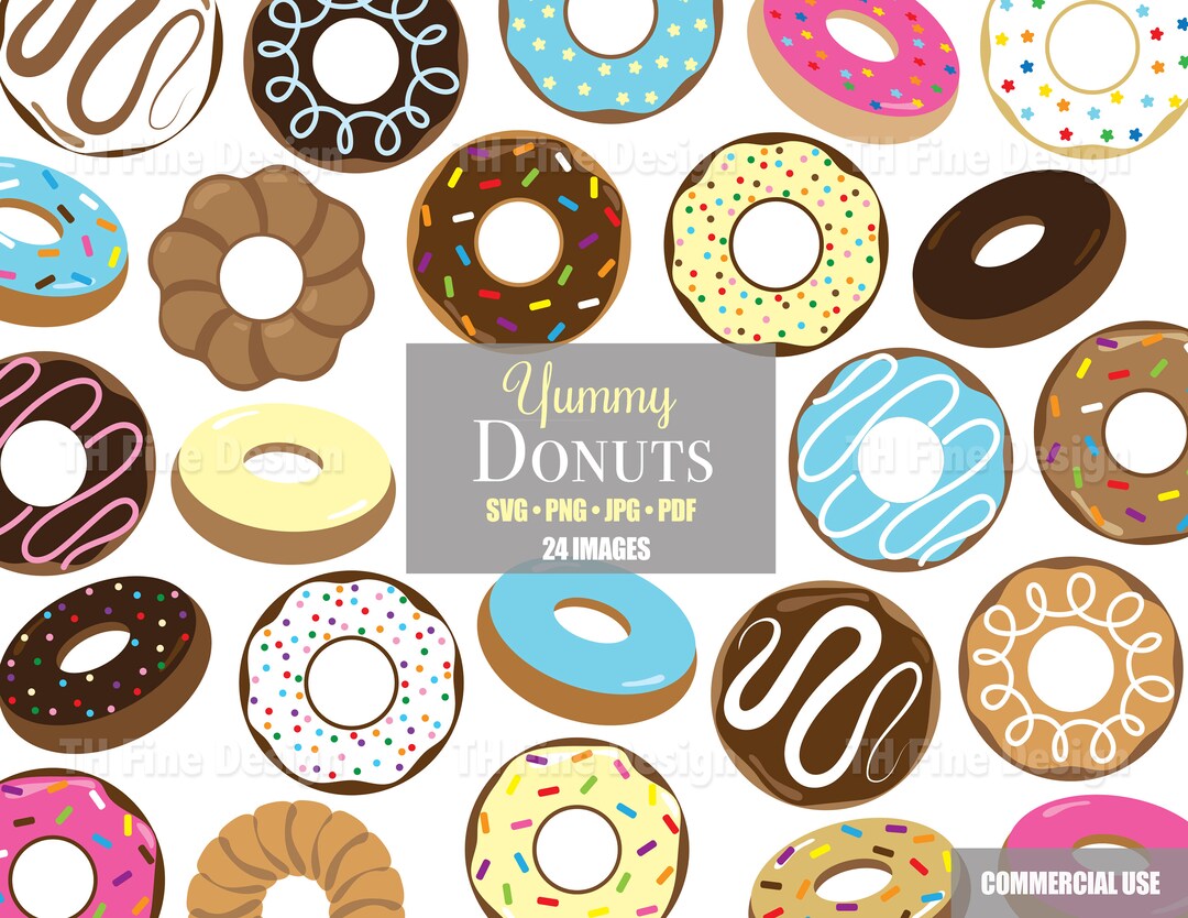 Svg Donut Donuts Doughnuts Clipart Clip Art Cricut Treats Files Cake ...