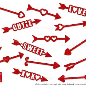 SVG Valentines Arrows Valentine Heart Arrow Valentine's Clip Art ...