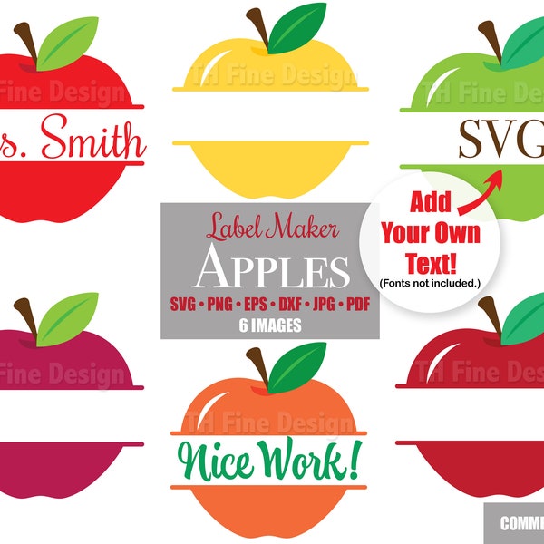 Apple Labels - Etsy