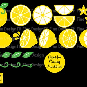 SVG Lemons Lemon Slice Citrus Lemonade Summer Layered Cricut Cut Files ...