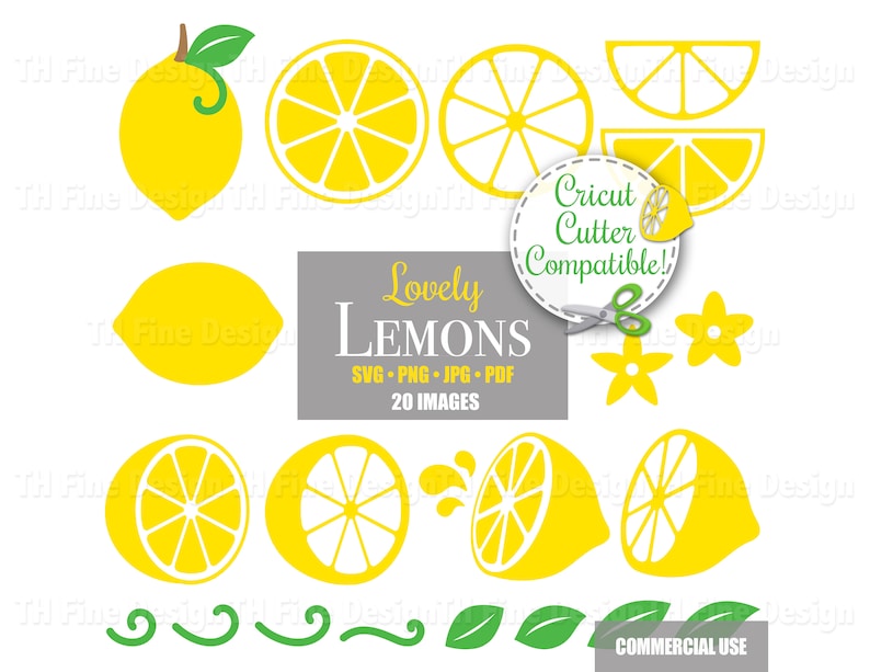 SVG Lemon Clip Art Citrus Slice Cricut Cut Laser Glow Forge File ...