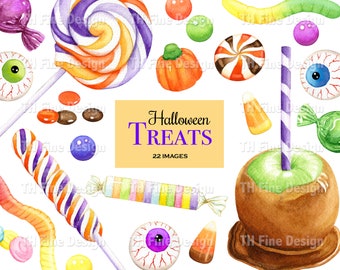 Halloween Treats Clip Art.hand Drawn.candy Bar.candy Corn - Etsy