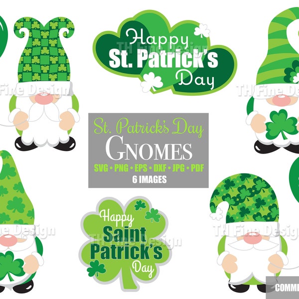 St. Patricks Day Gnome Clipart - Etsy