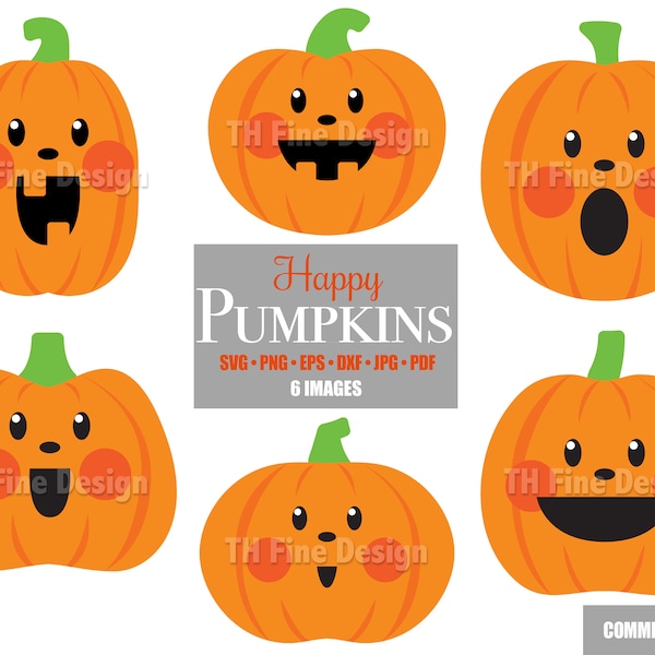 Carved Pumpkin Clipart - Etsy