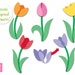 SVG Tulip Tulips Spring Flowers Floral Flower Layered Files Bundle ...