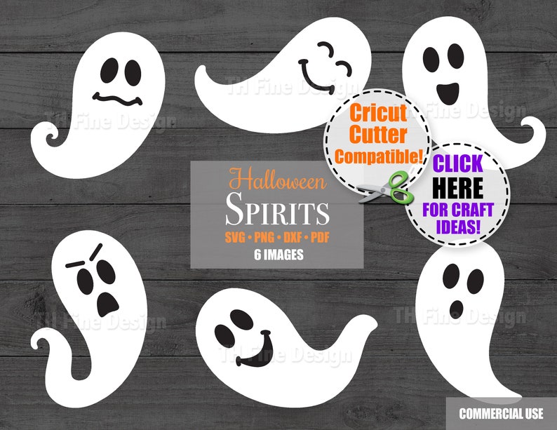 SVG Ghosts Halloween Ghost Cute Spirit Cricut Cutter Clip Art - Etsy