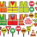 Road Safety Clipart: Crossing Guard, Traffic Signs (SVG, PNG, PDF) - Etsy