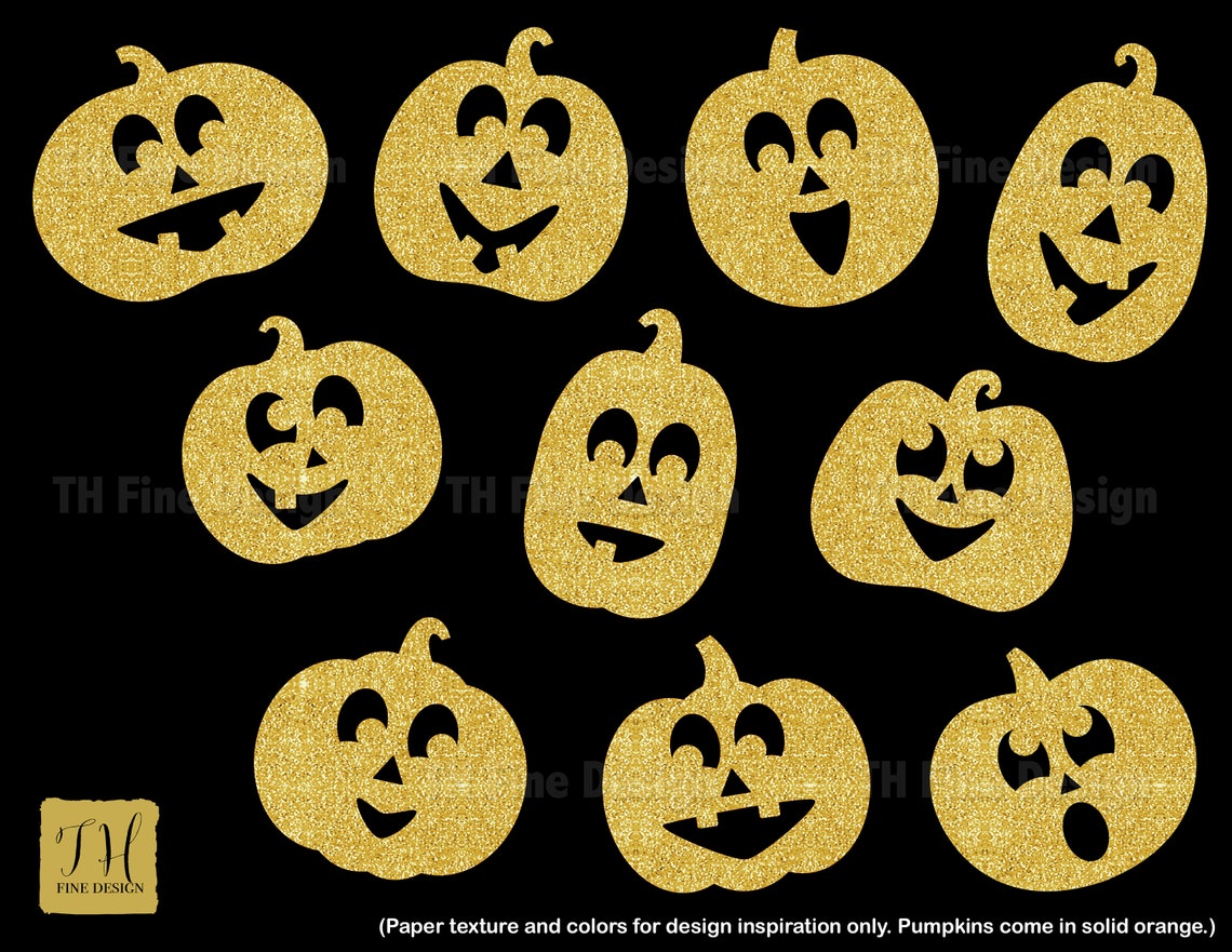 SVG Pumpkins Jack-o-lanterns Halloween Clip Art Download - Etsy