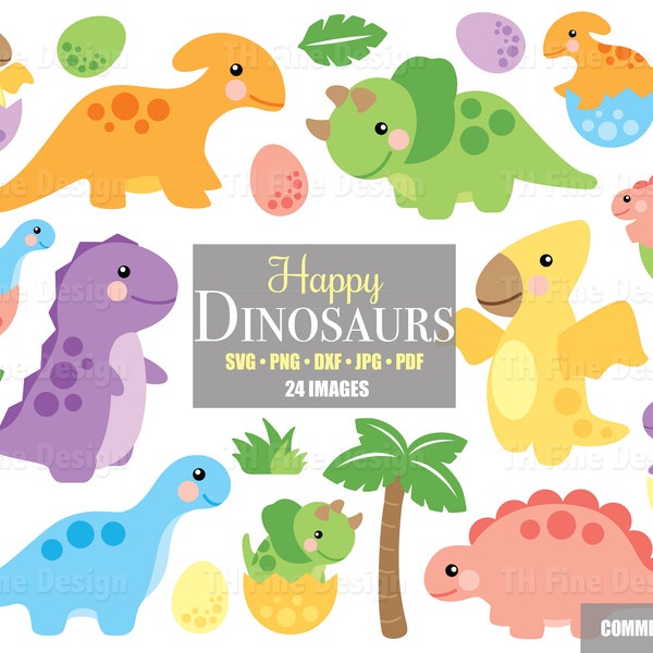 Dinosaur Clip Art - Etsy