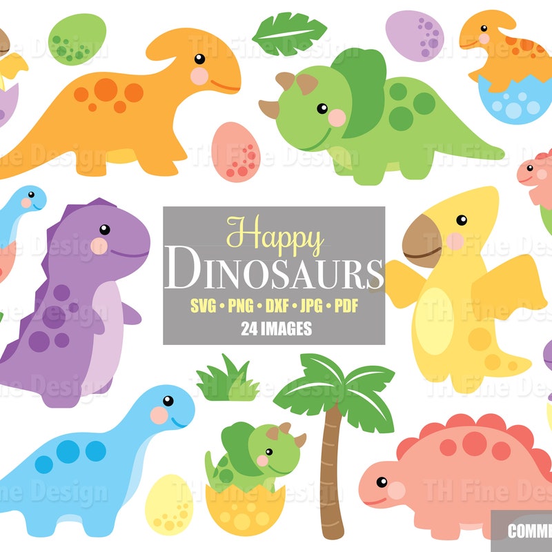 Dinosaur Clip Art - Etsy