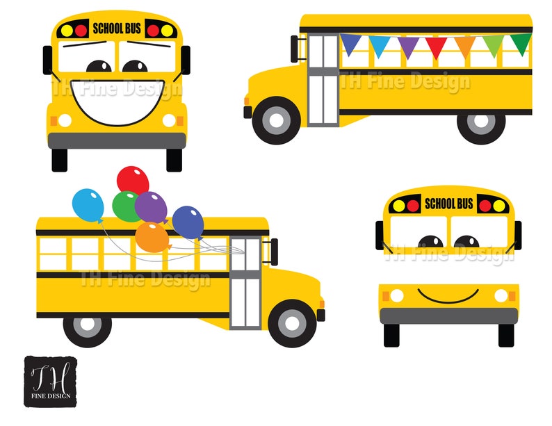 SVG School Buses Bus Cute Fun Name Labels Bundle Cricut - Etsy