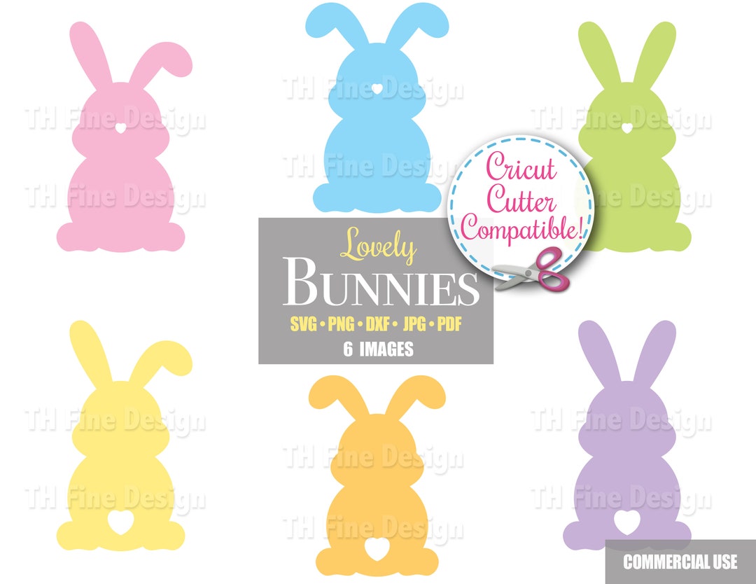 SVG Spring Bunny Silhouette Cute Spring Bunnies Rabbit Shape ...