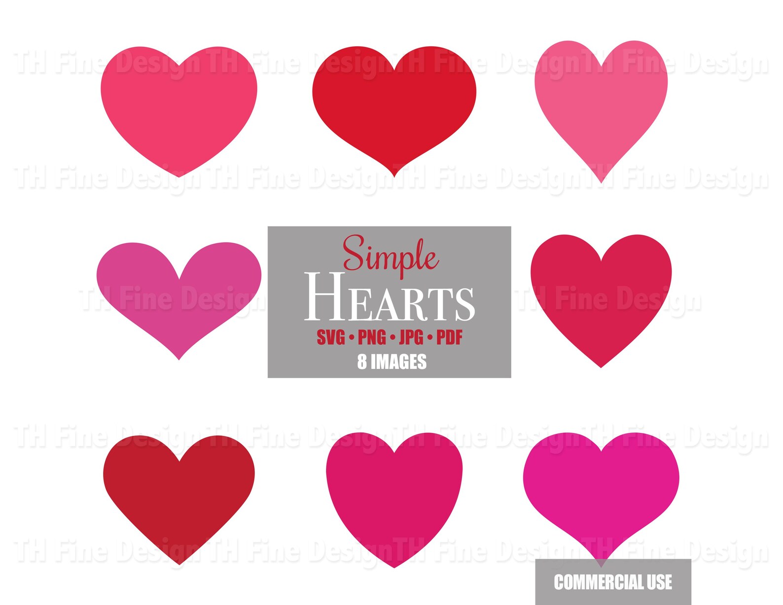 SVG Valentine Hearts Clipart: Files Printable Vector Shape Laser Images ...
