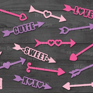SVG Valentines Arrows Valentine Heart Arrow Valentine's Clip Art ...