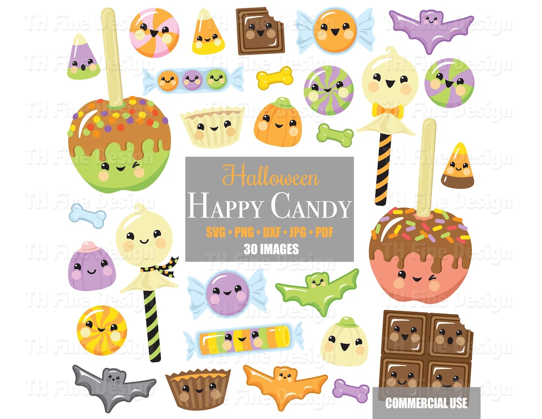 Halloween Candy Clip Art Clipart Download Candies Treats Sweets Pumpkin ...