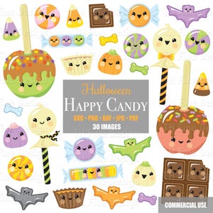 Halloween Candy Clip Art Clipart Download Candies Treats Sweets Pumpkin ...