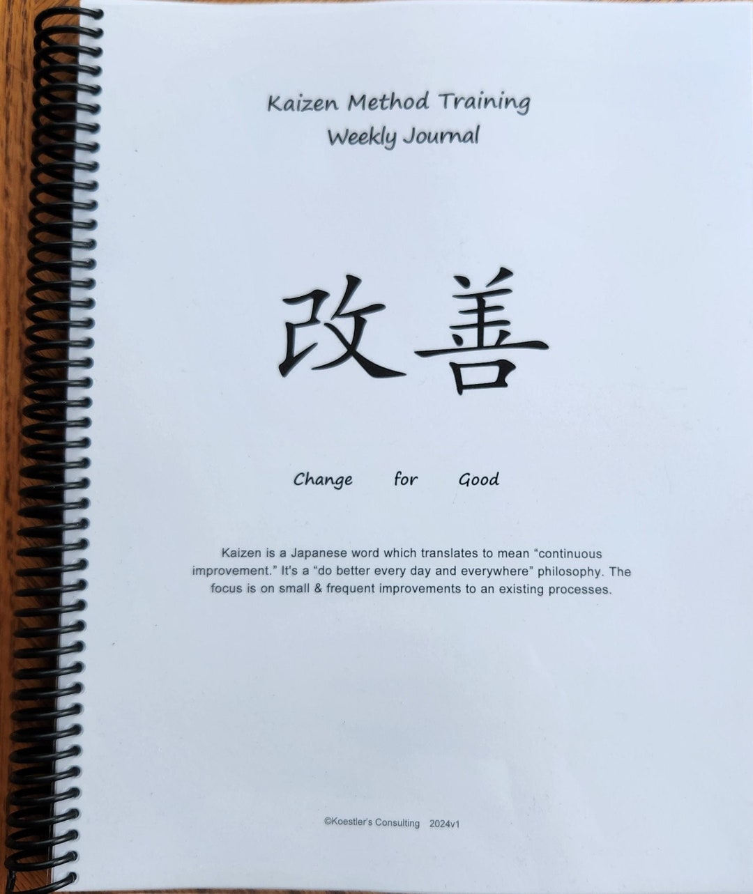 2025 V4 Printed Weekly Kaizen Method Training Program Weekly Journal ...