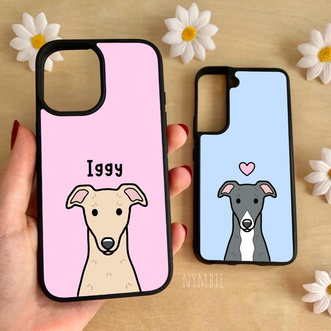 Italian Greyhound Cartoon Dog Breed Phone Case Personalised Pet ...