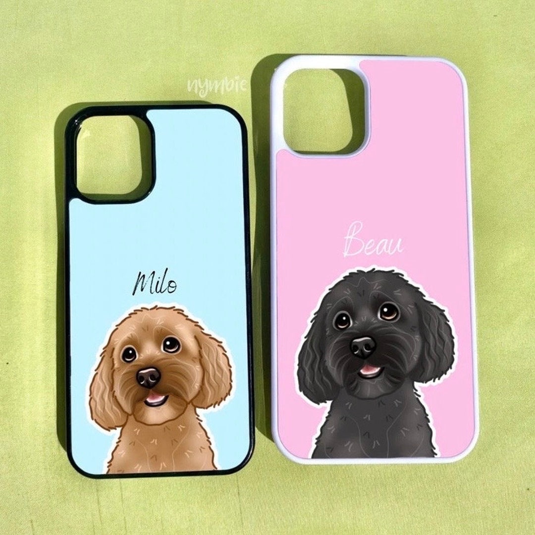 Cockapoo Phone Case Personalised Pet Dog Breed Portrait Illustration ...