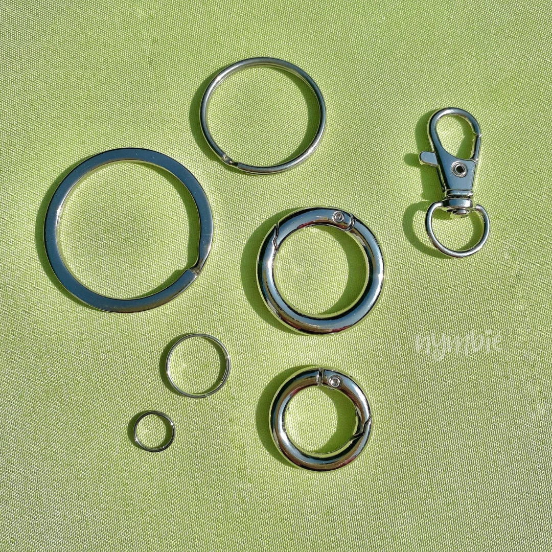 Hardware Spares Keyring Split Ring Loops Clasp Hooks Spring O Rings ...
