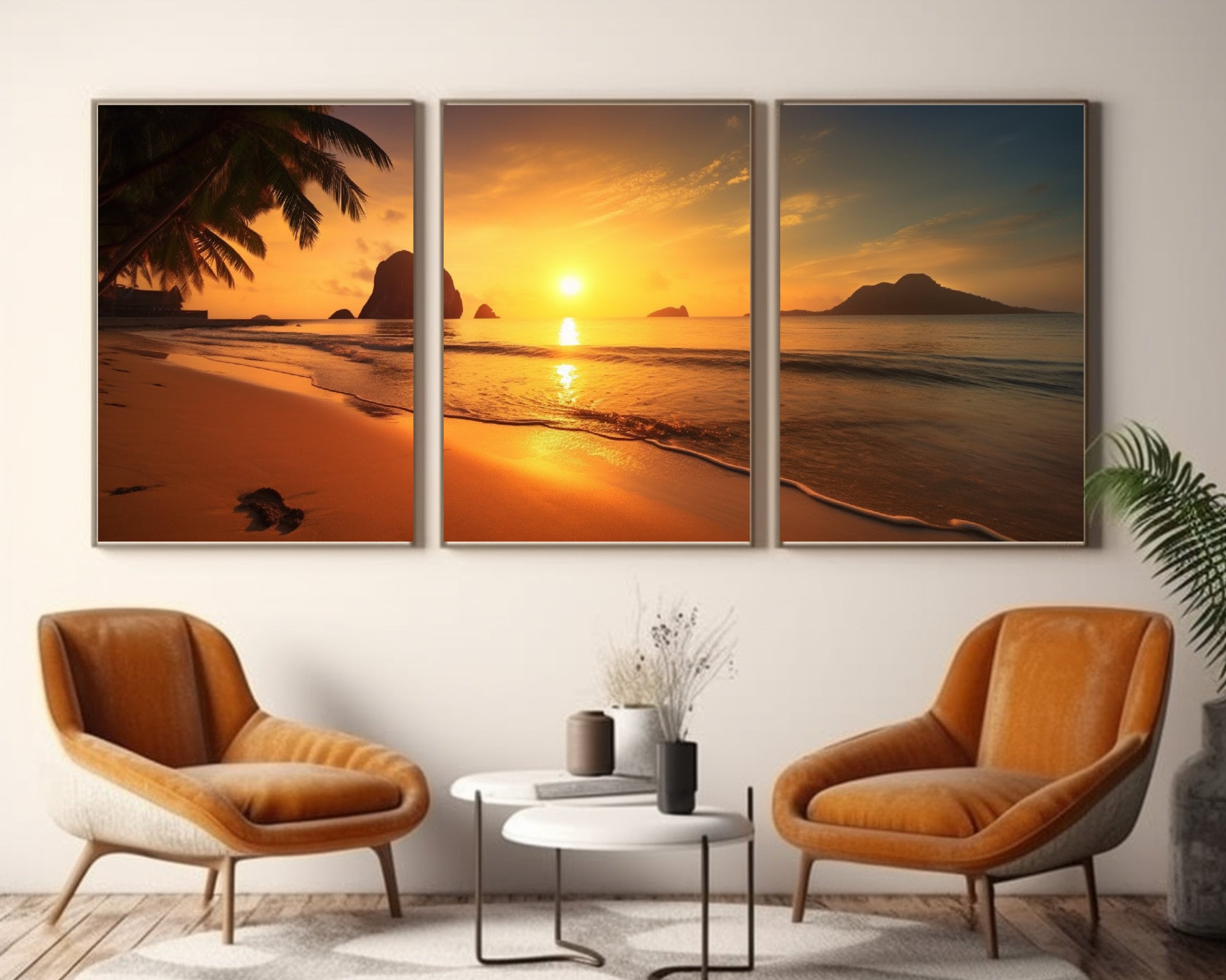 Printable Sunset Beach Wall Art Digital Download Bring the Tranquil ...
