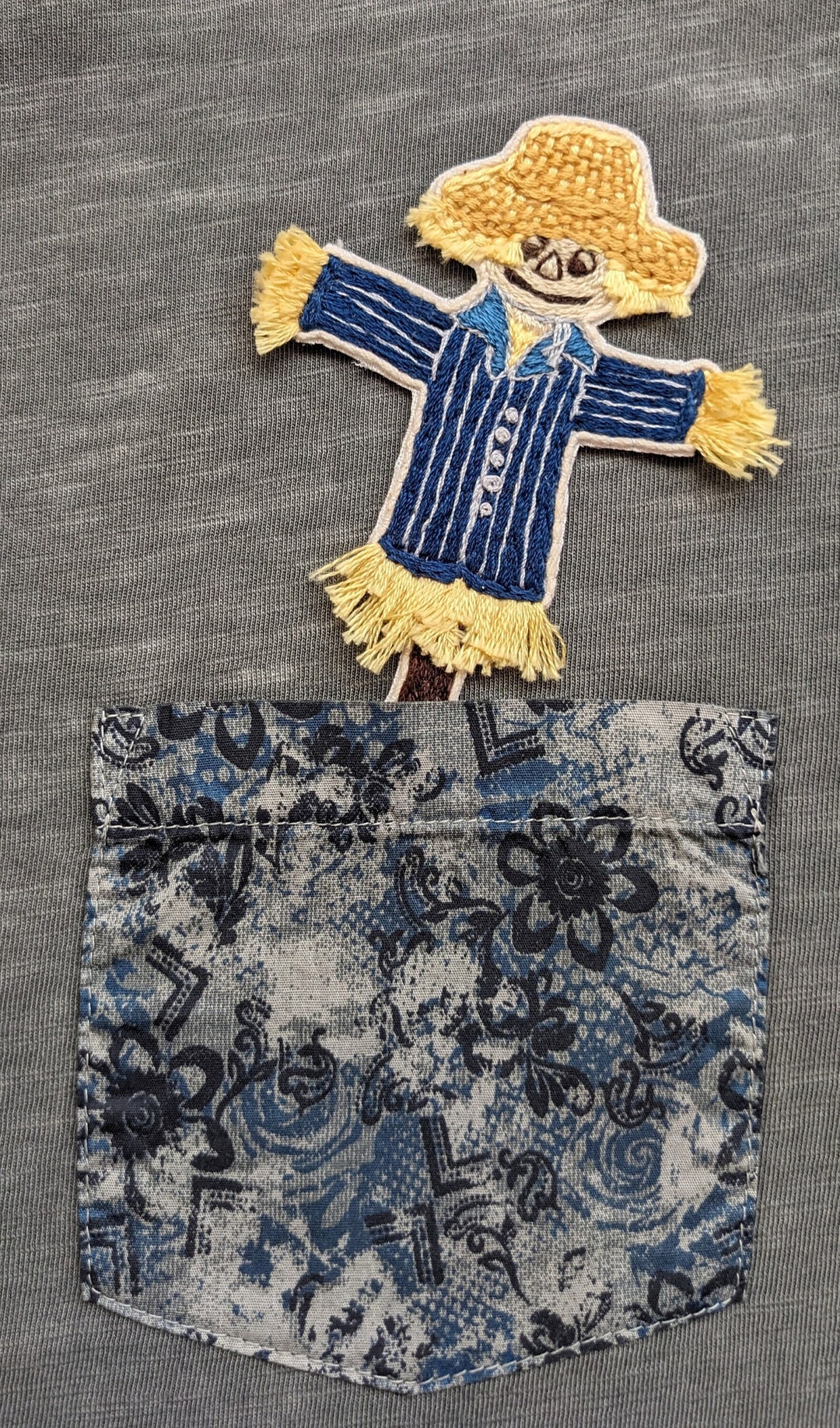 Iron on Sew on Scarecrow Patch Birthday Gift Kids Gift Fashion Patch ...